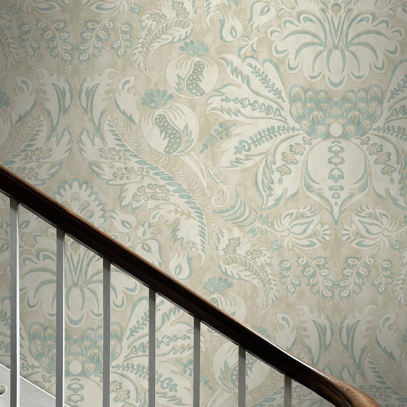 Damaskus Persian Blue Wallpaper Sample – The Fabric Collective