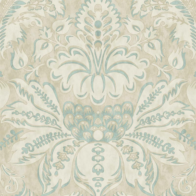 Damaskus Persian Blue Wallpaper Sample – The Fabric Collective