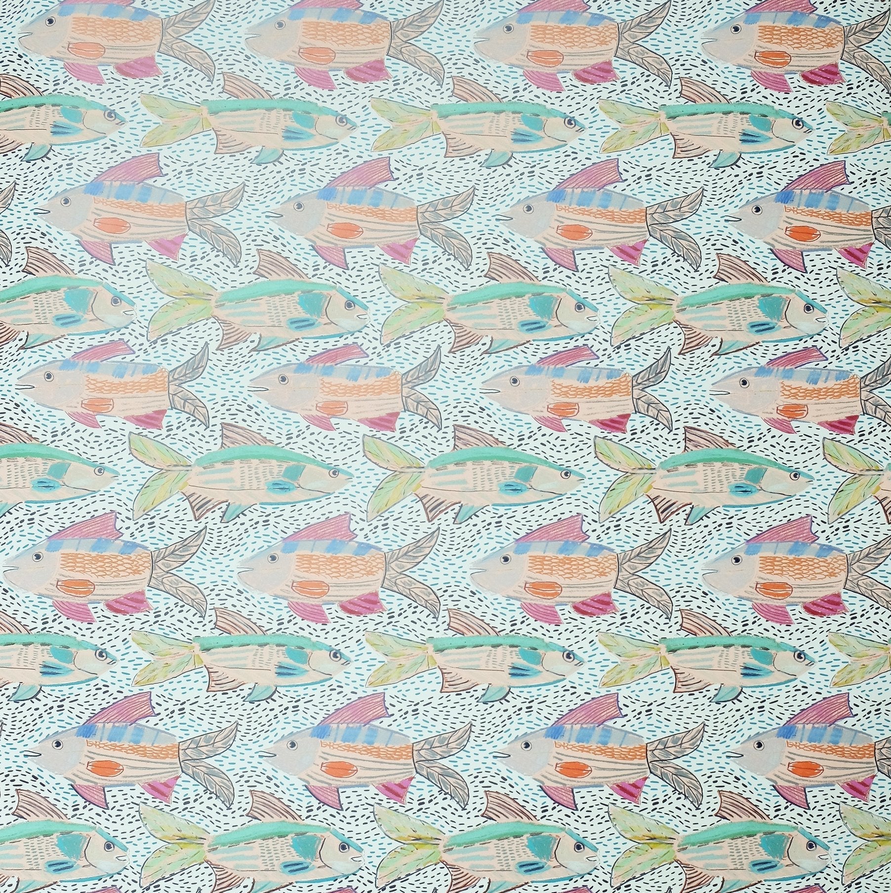 Speckled Fish Wallpaper Sample – The Fabric Collective