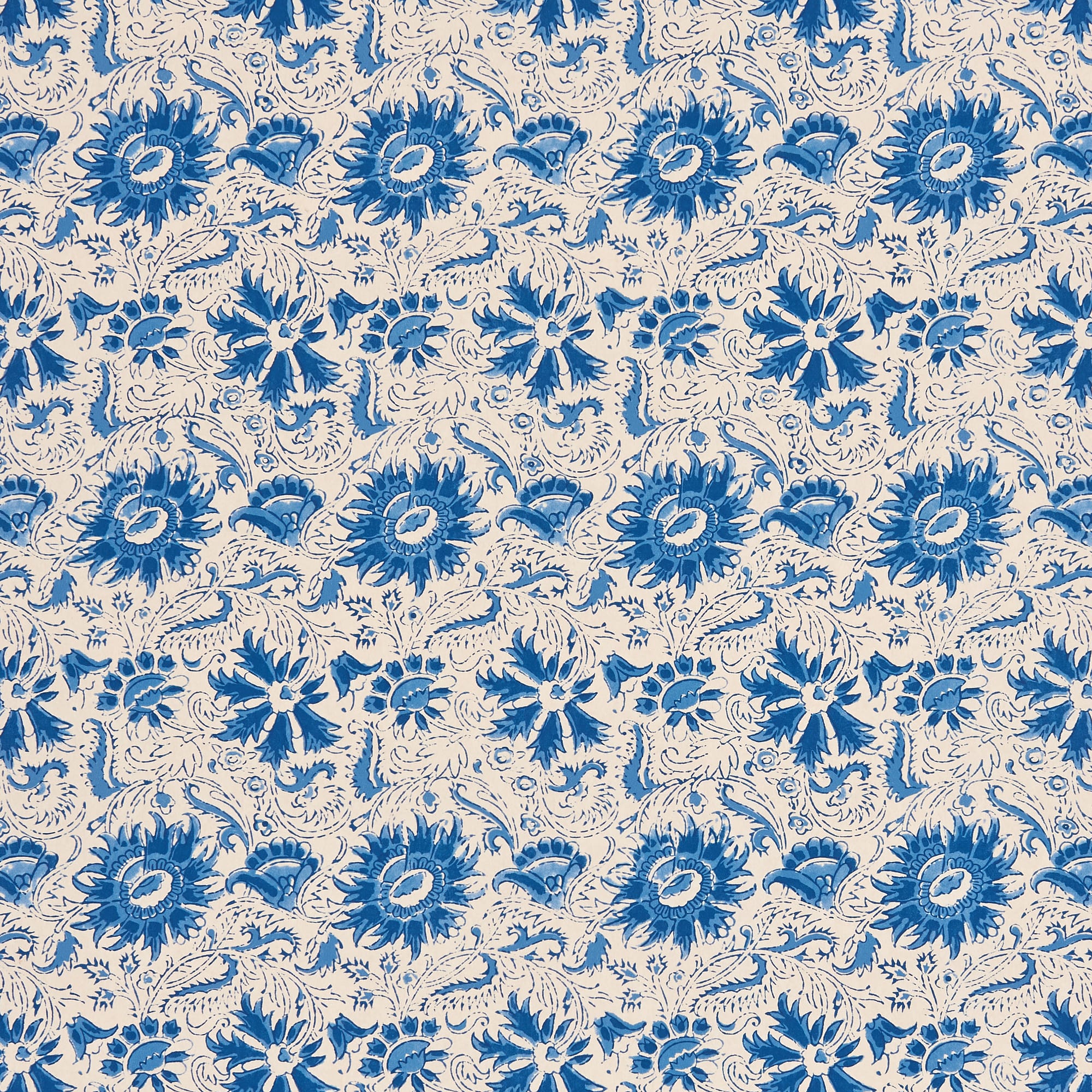 Indigo Block Wallpaper Sample – The Fabric Collective