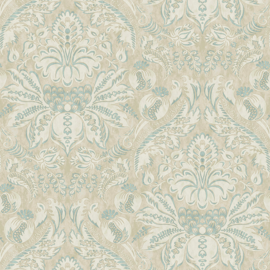 Damaskus Grand Persian Blue Wallpaper Sample – The Fabric Collective