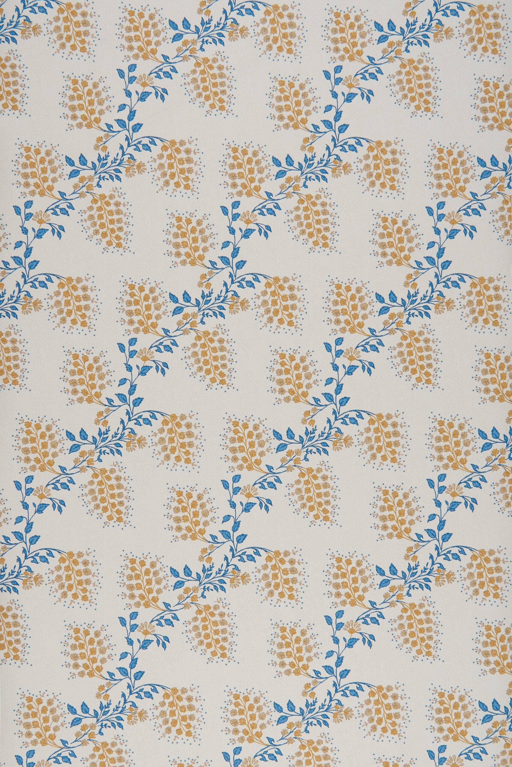 Isabelle Large Yellow & Blue Wallpaper Sample – The Fabric Collective