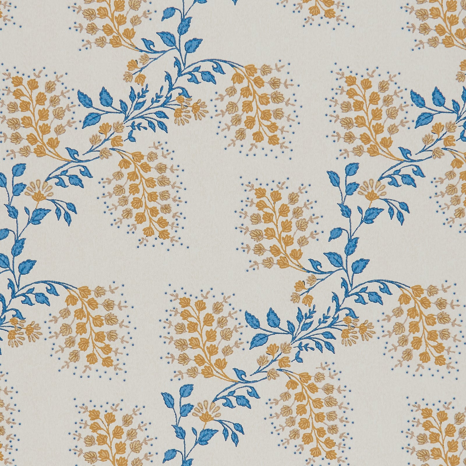 Isabelle Large Yellow & Blue Wallpaper Sample – The Fabric Collective