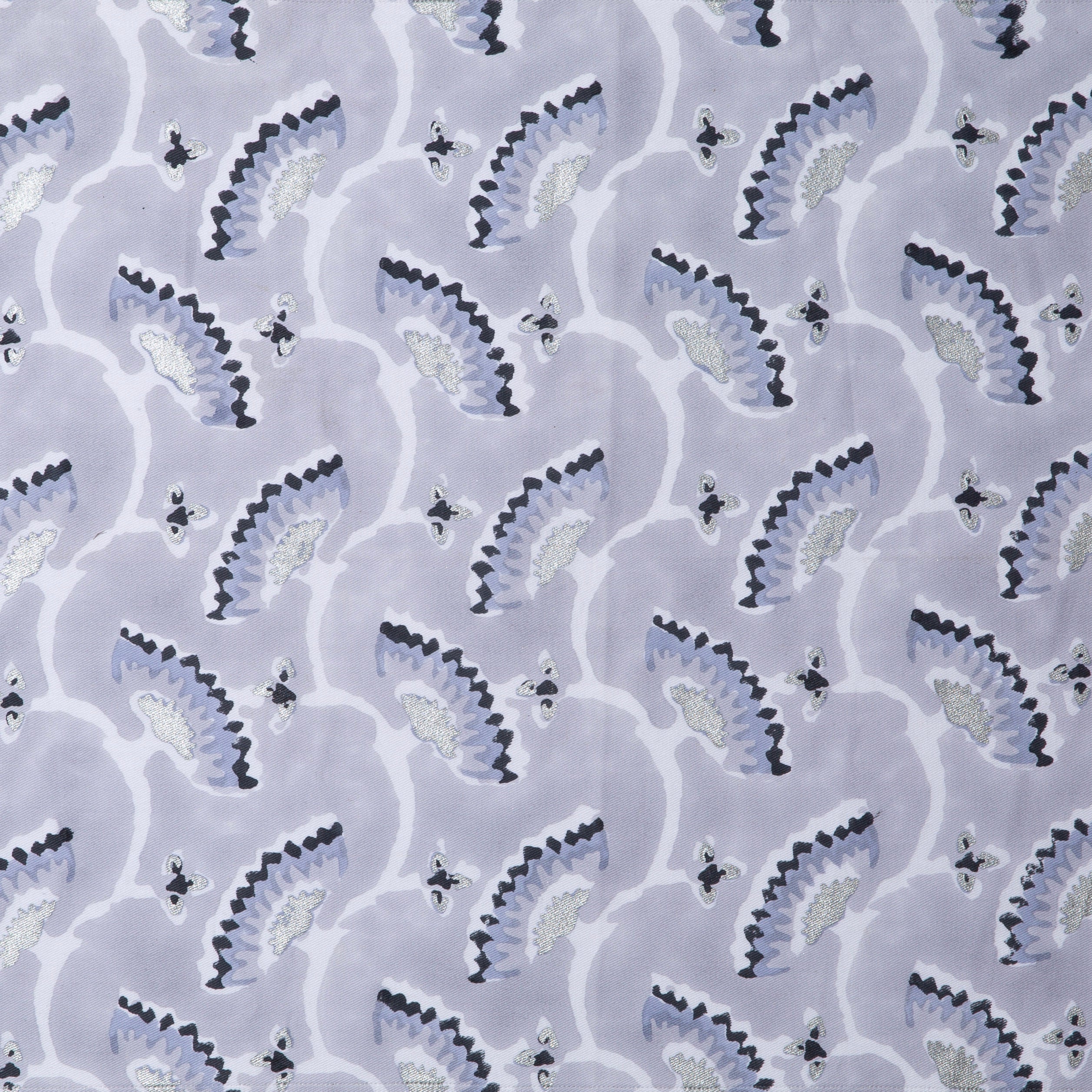 Nara Platinum Block Print Fabric Sample – The Fabric Collective