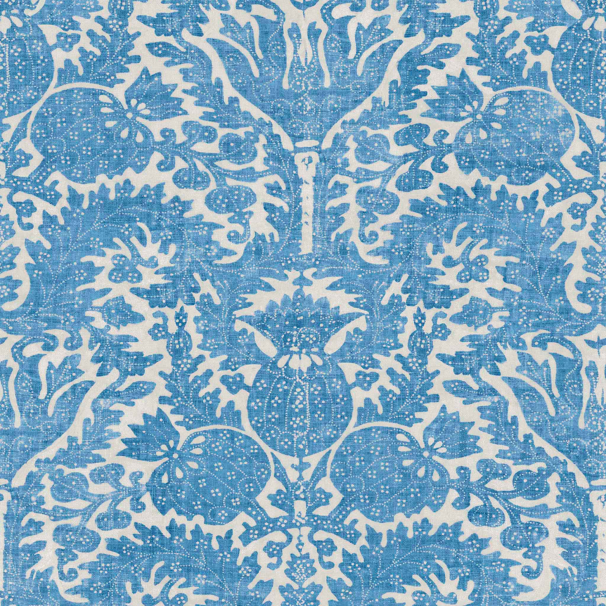 Pomegranate Grand Parchment Byzantine Blue Wallpaper Sample – The ...